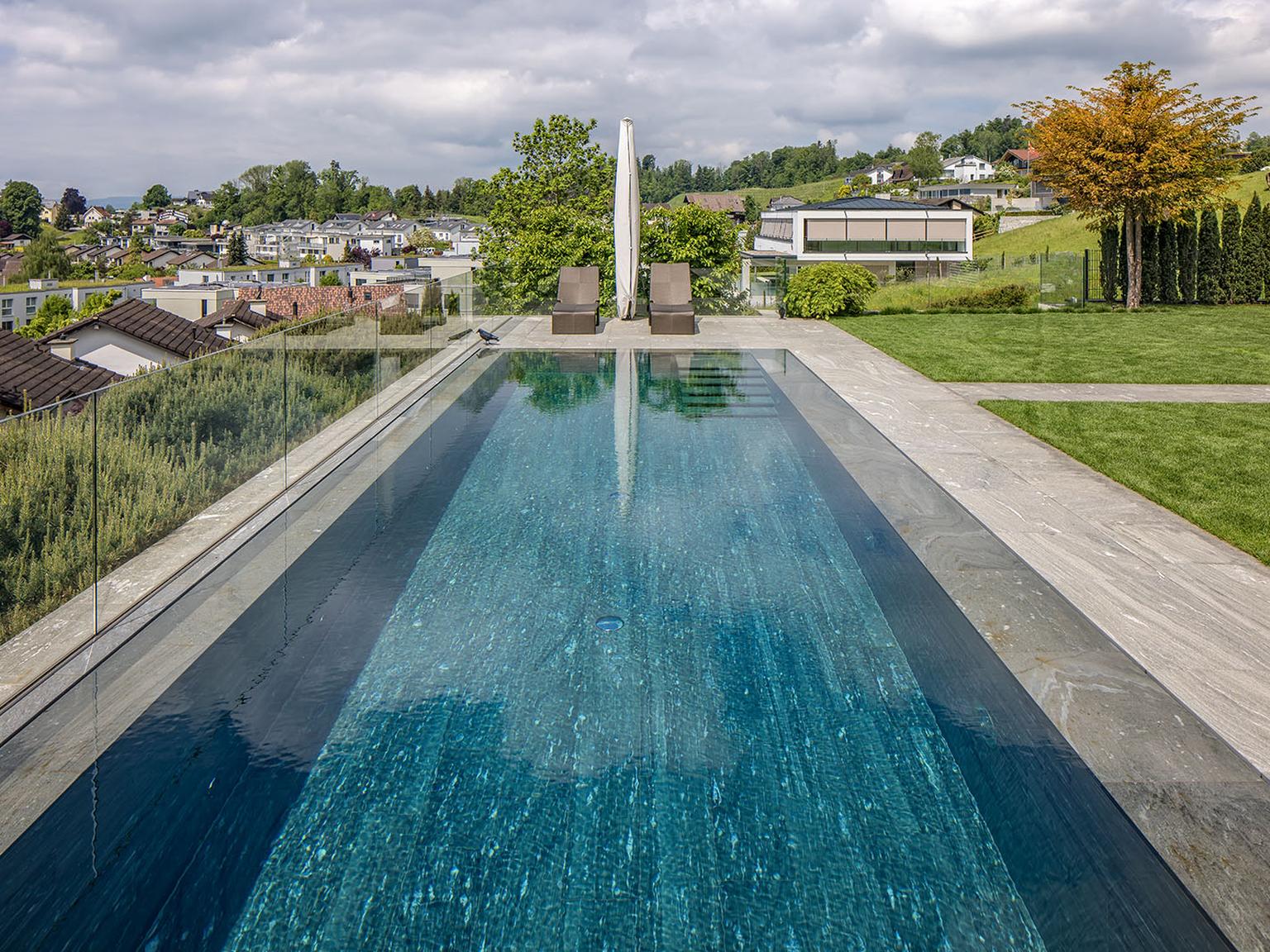 Pool and Garden Design in Valser Quartzite | Pizrog